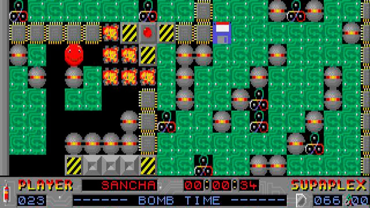 Supaplex (WITH COMMENTS): Level 23 - Bomb Time - YouTube