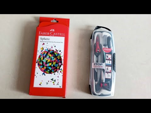 New Geometry Box Maped stop system compass set Vs Faber- castell sphere ...