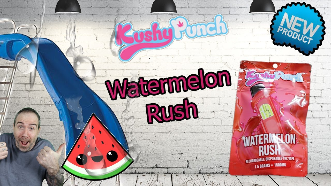 Rush or Bust?! Kushy Punch Watermelon Rush 1g Disposable - YouTube