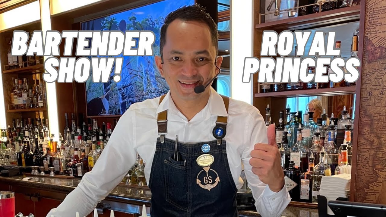 Royal Princess Bartender Show at Good Spirits Bar | Princess Cruises ...