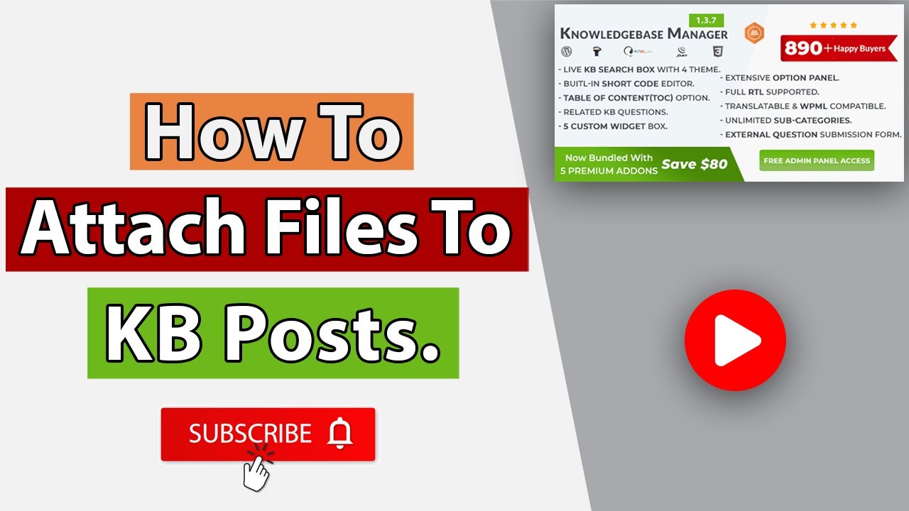 Attach Files to KB Post | BWL Knowledge Base Manager | WordPress Plugin ...