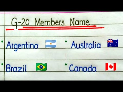 G20 Countries Name in English l G20 Summit Members List with Their Flag ...
