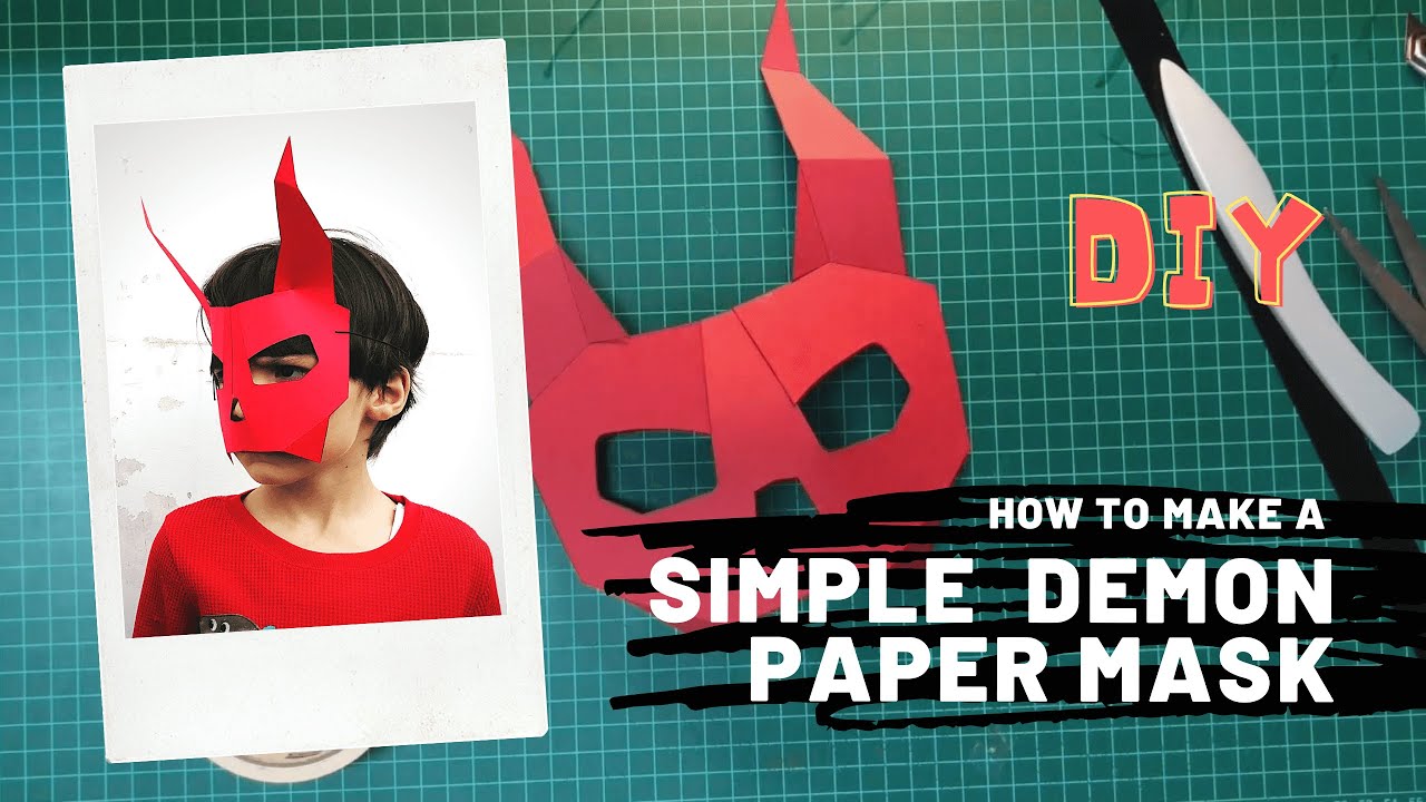Super simple DEVIL mask for kids - FREE template - DIY single page ...