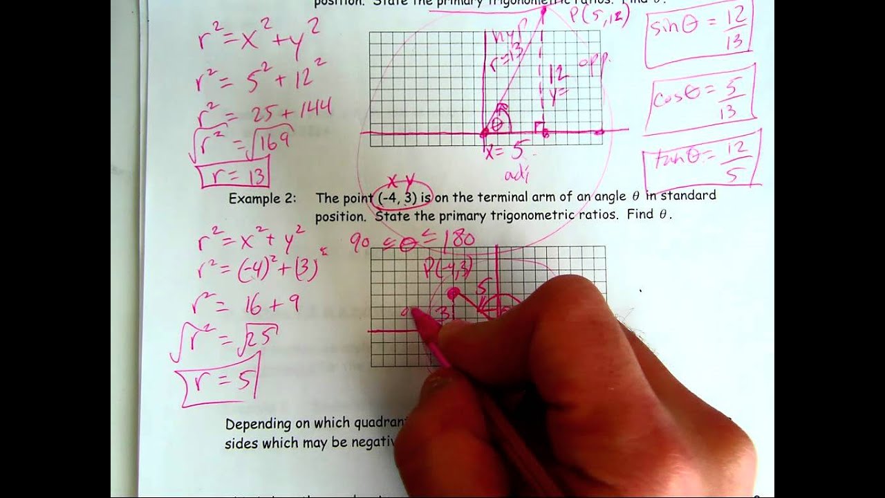 MCR3U1: 5.4 Trig Ratios Between 0 and 360 (Part 2 of 3) - YouTube
