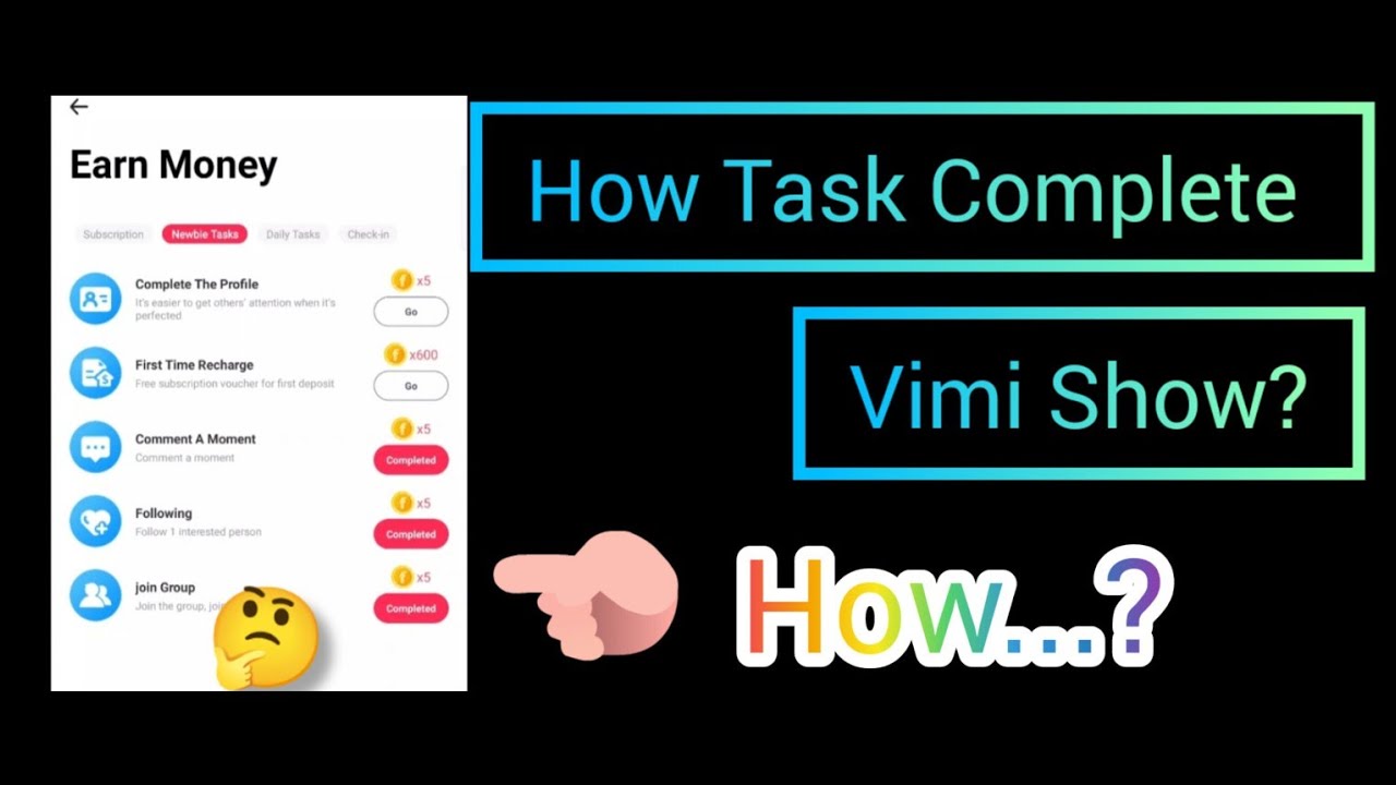 How Task Complete Vimi Show and Use App🤔💯💵#allah #quran #islam #hadees ...