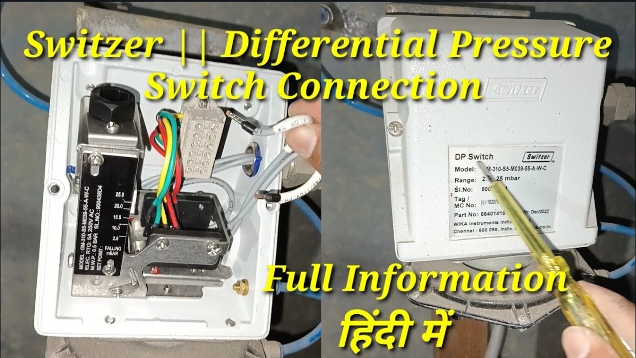Switzer || DPT || Differential Pressure Switch Termination No, Nc, And ...