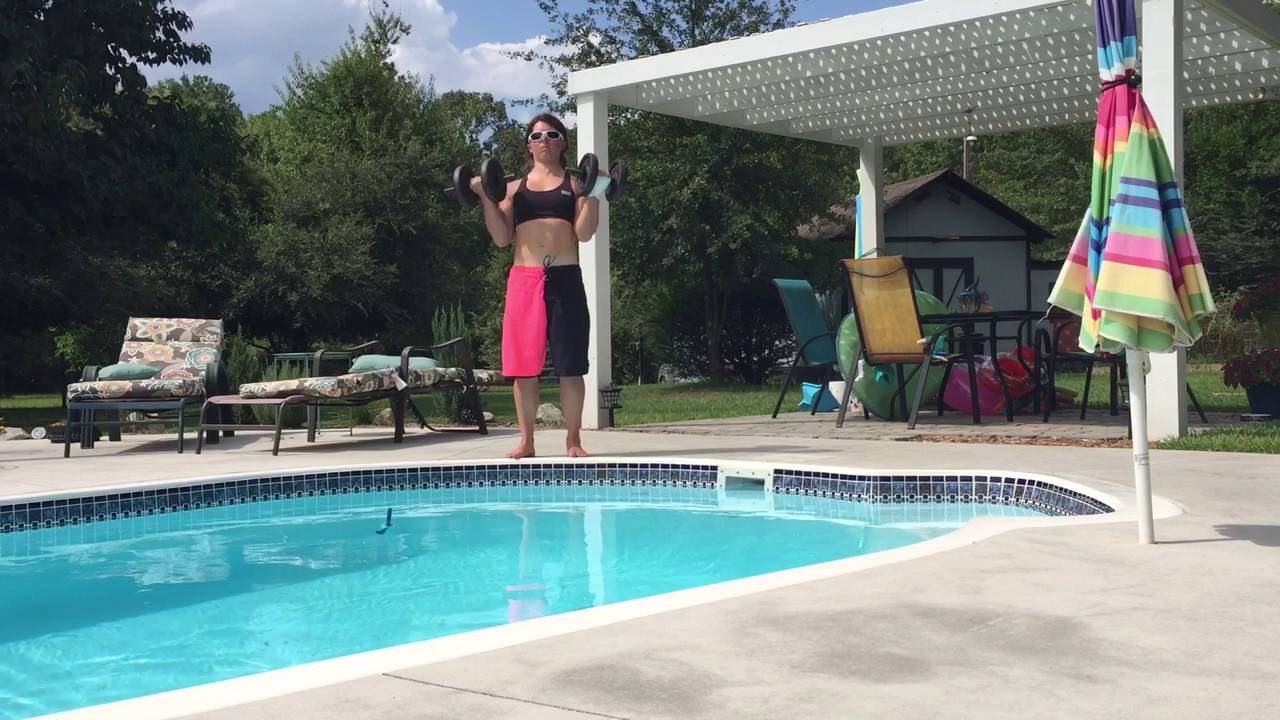 Biceps by the pool - YouTube