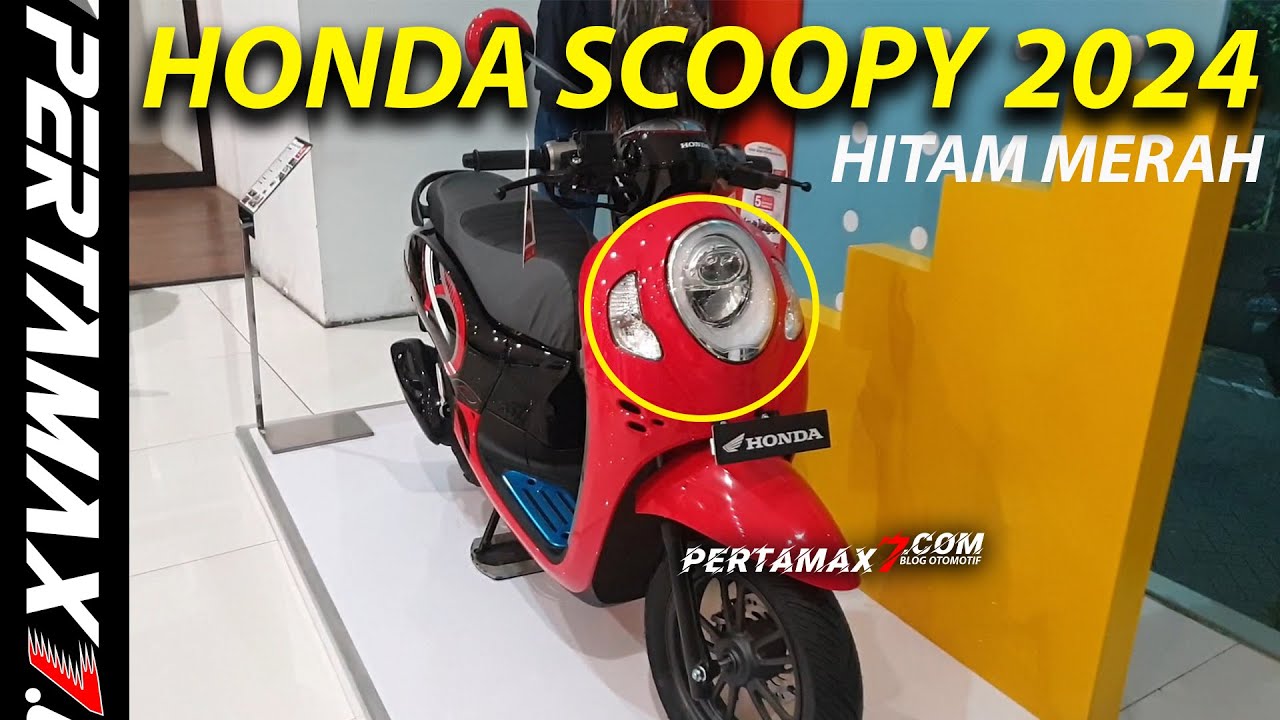 Detail Honda Scoopy 110 Merah Hitam Terbaru 2024 Jogja Sporty Red ...