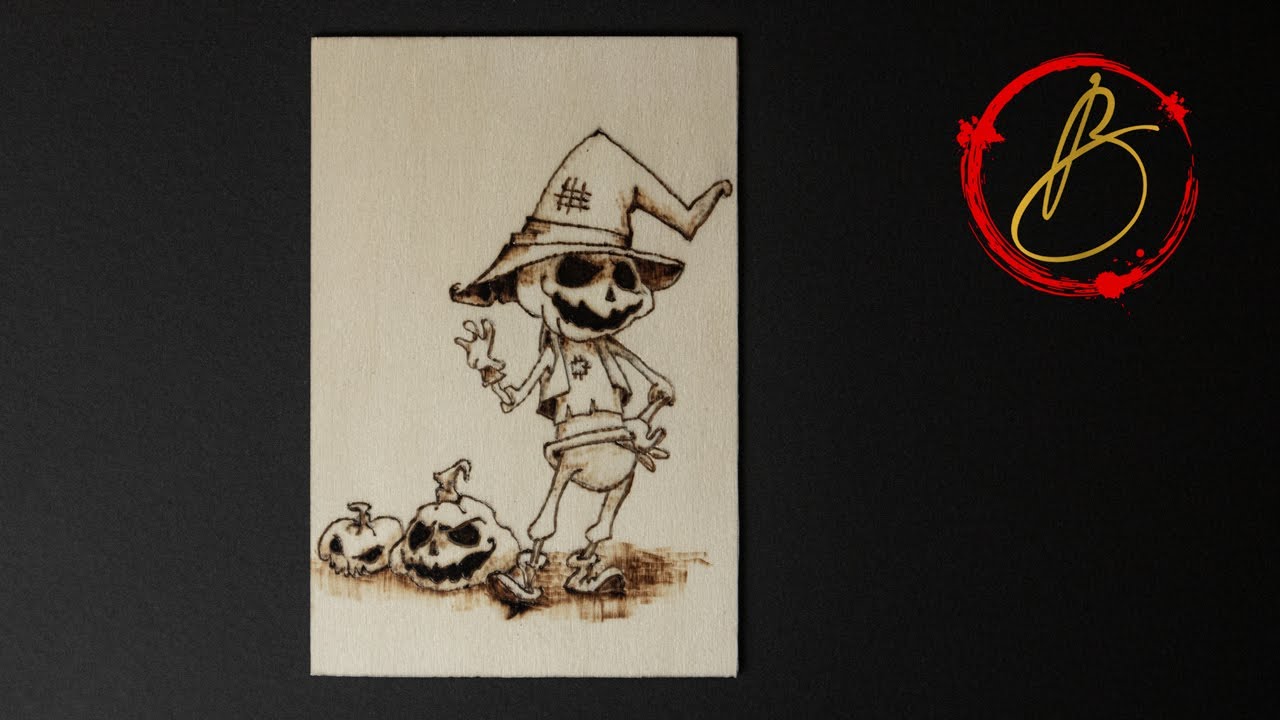 diy rapide et facile Pyrogravure citrouille - YouTube