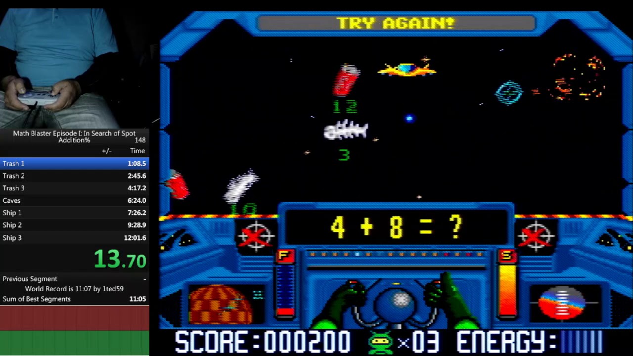Math Blaster SNES Gameover% in 53.94 (retimed) - YouTube