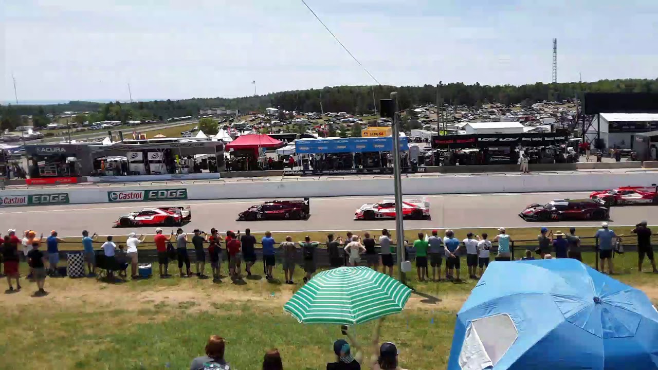 2019 mosport imsa weather tech sports car championship start - YouTube