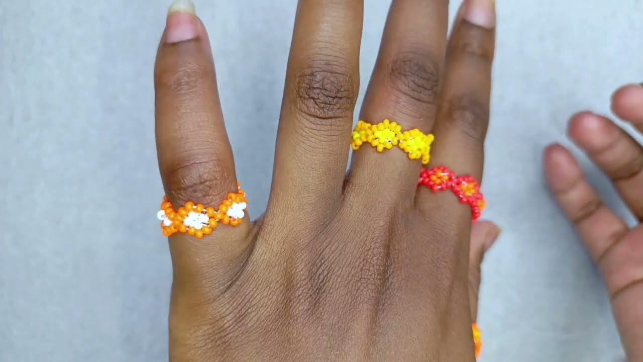 DIY, Easy seed bead ring: How to make rings with seed beads. Jewelry making tutorial - YouTube