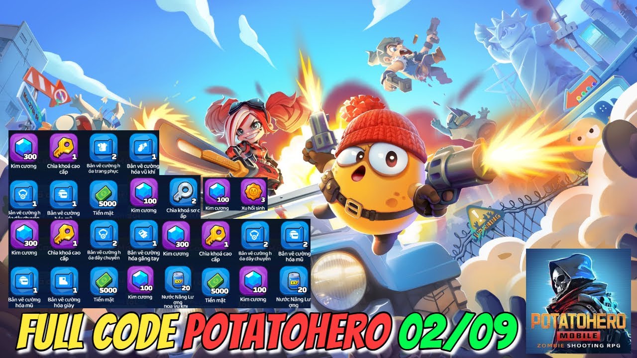 Full 7 Code Potato Hero: Zombie Survival / Code Vệ Binh Ngày Tận Thế & How To Redeem Code - YouTube