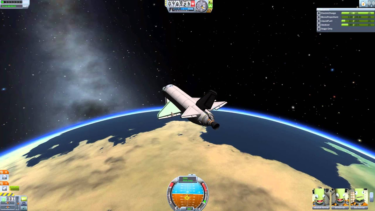 KSP - Crashing into the Launchpad... from space! - YouTube