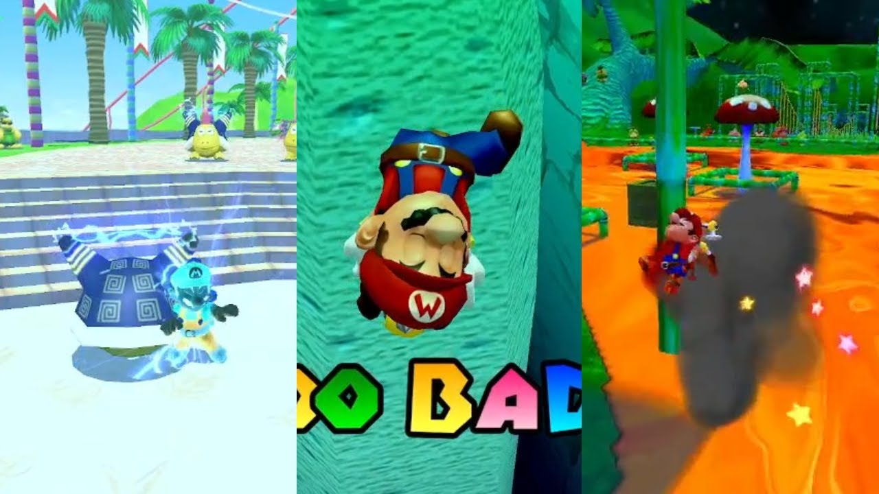 Super Mario Sunshine (3D All Stars) - All Mario's Death Animations ...