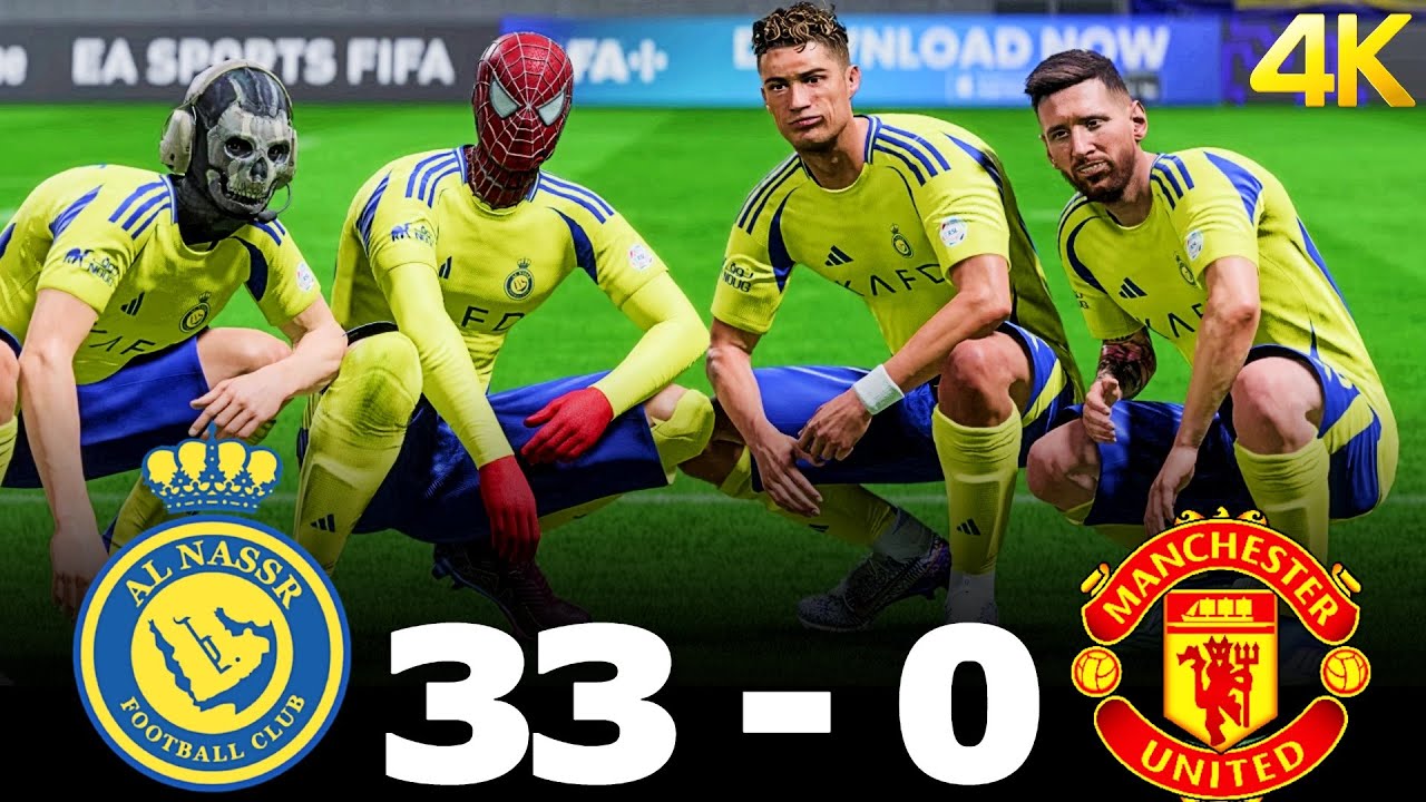 RONALDO, MESSI, MBAPPE, NEYMAR, SPIDER MAN ALL STARS | AL NASSR 33 - 0 ...