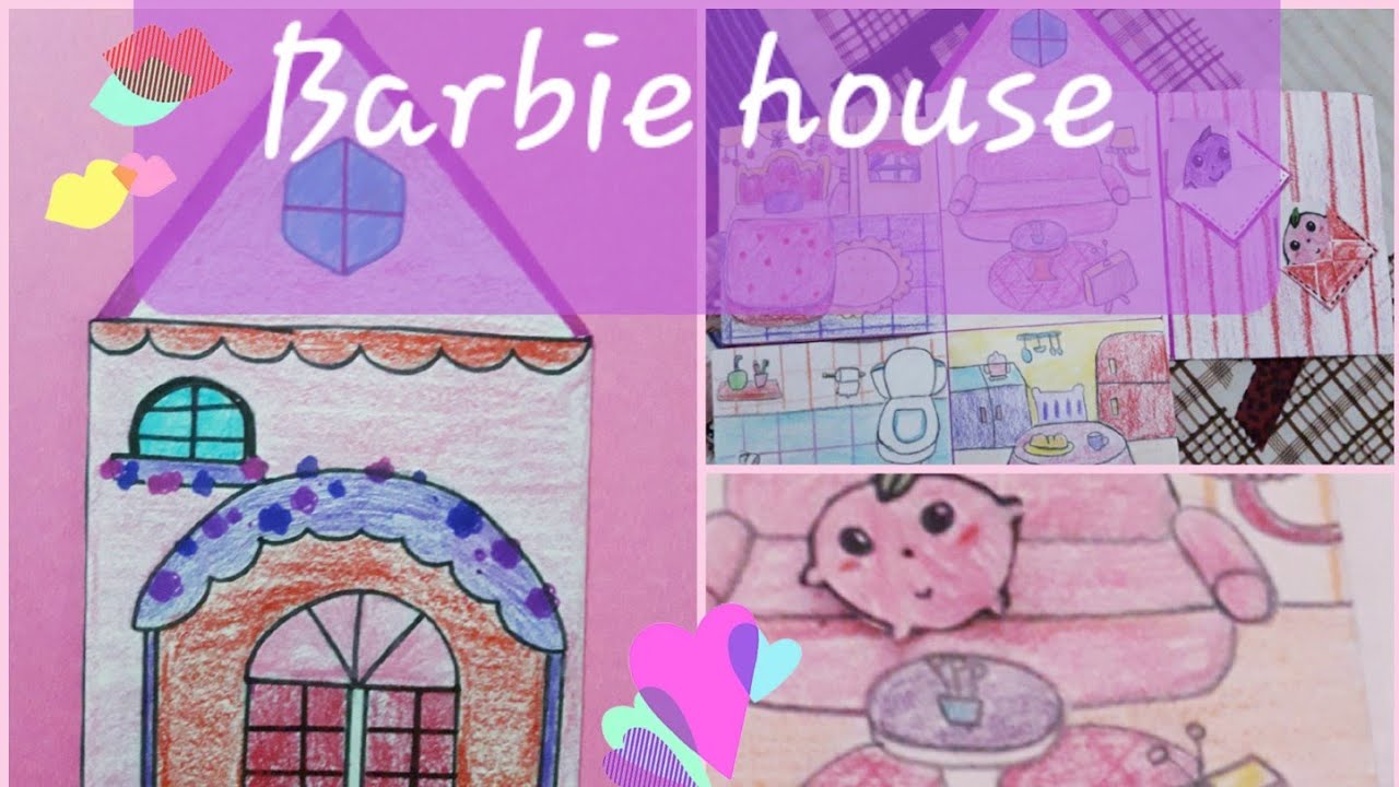 How to make barbie house with paper. - YouTube