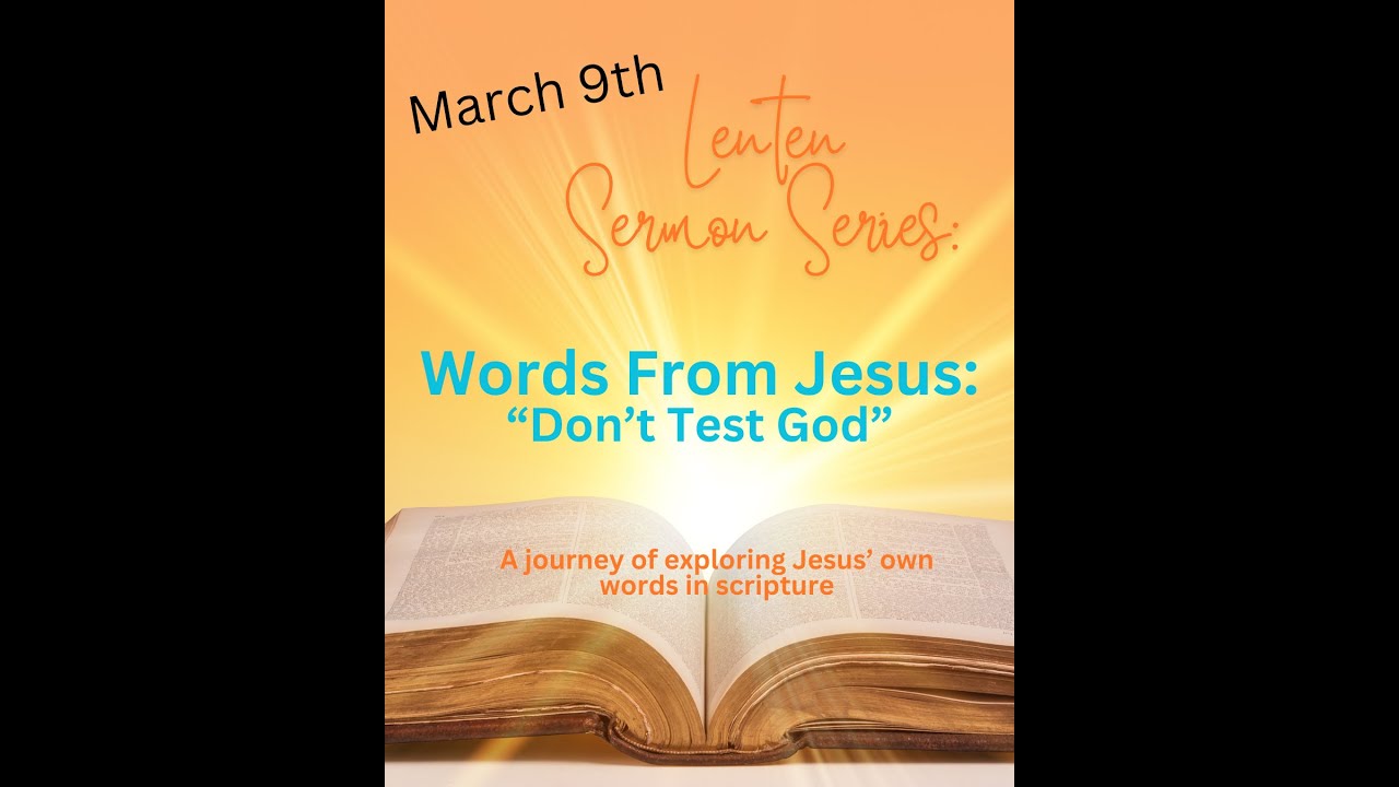 Words from Jesus: Don't Test God - YouTube