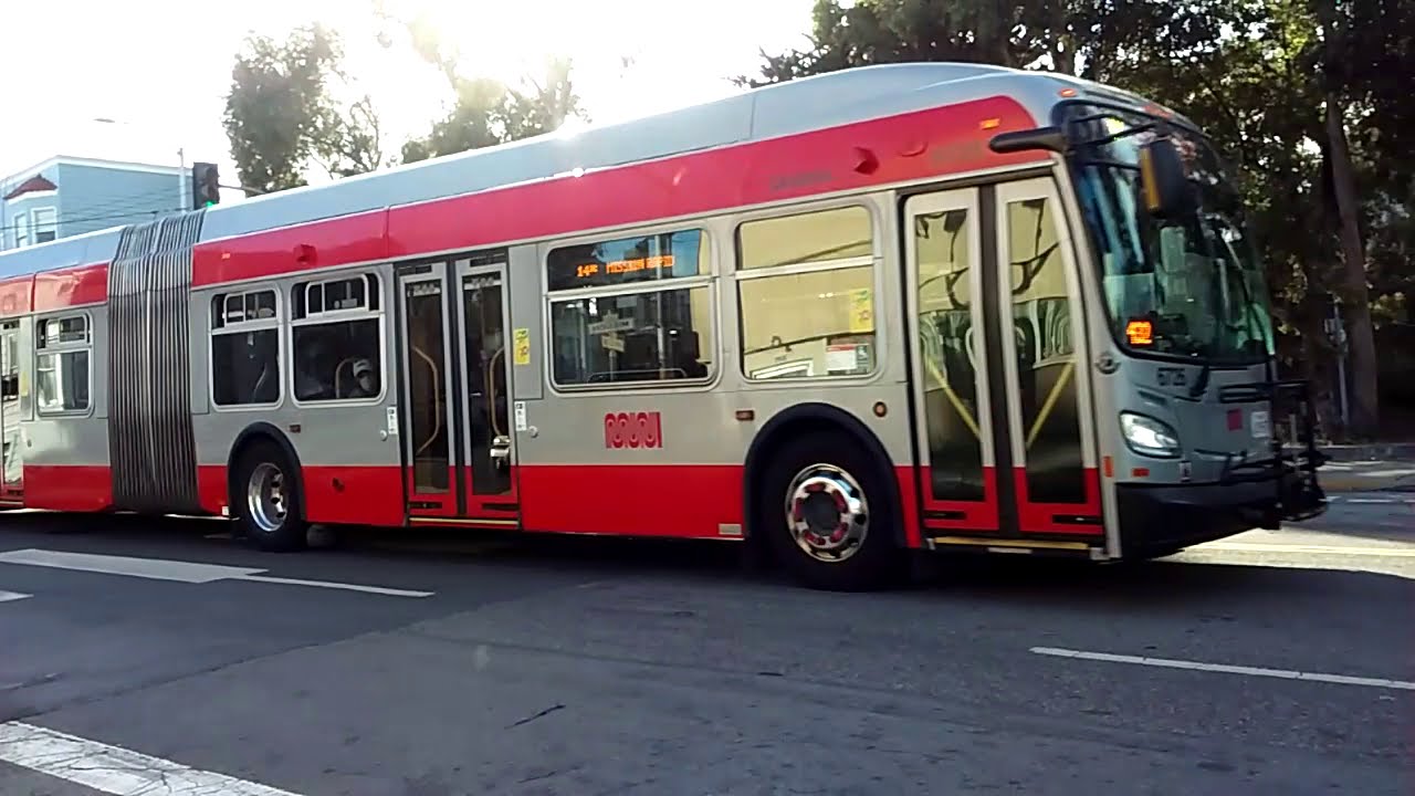 SF Muni XDE60 6632 on Route 49, XDE60 6726 on Route 14R, XT60 on Route ...