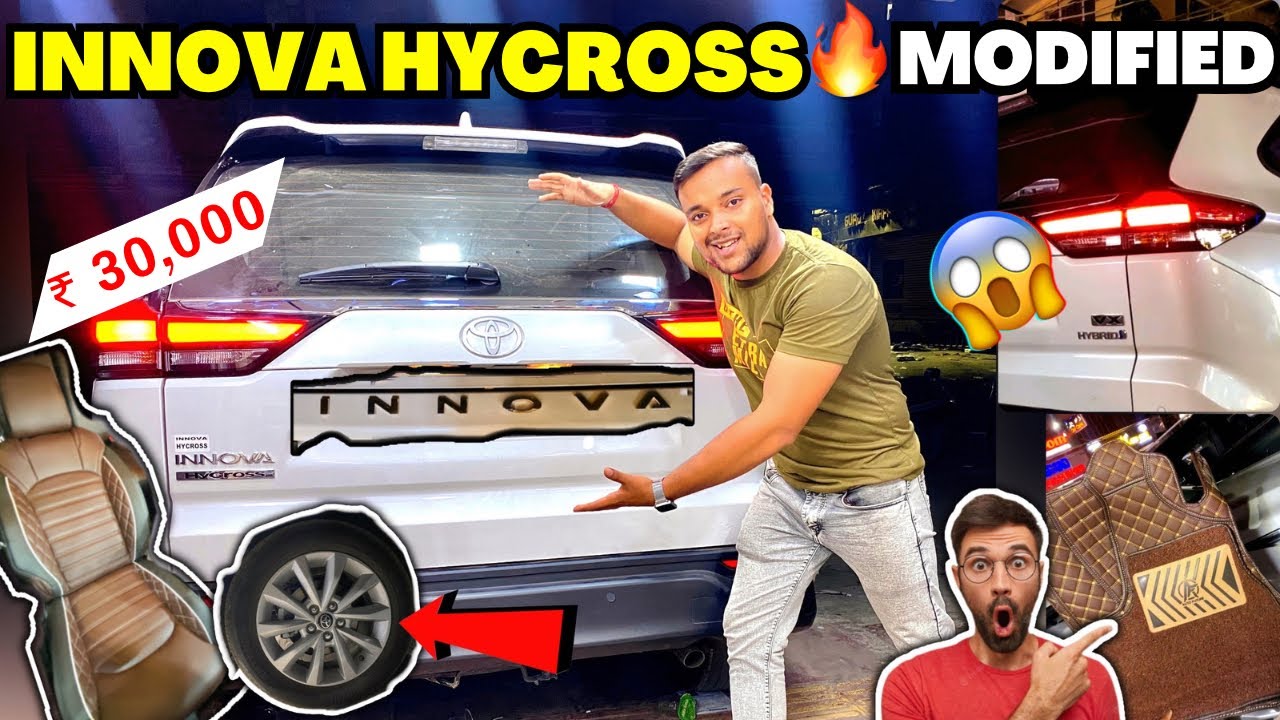 😍₹32 लाख की HYCROSS में MODIFICATION🔥Toyota Hycross Modified💰Innova ...