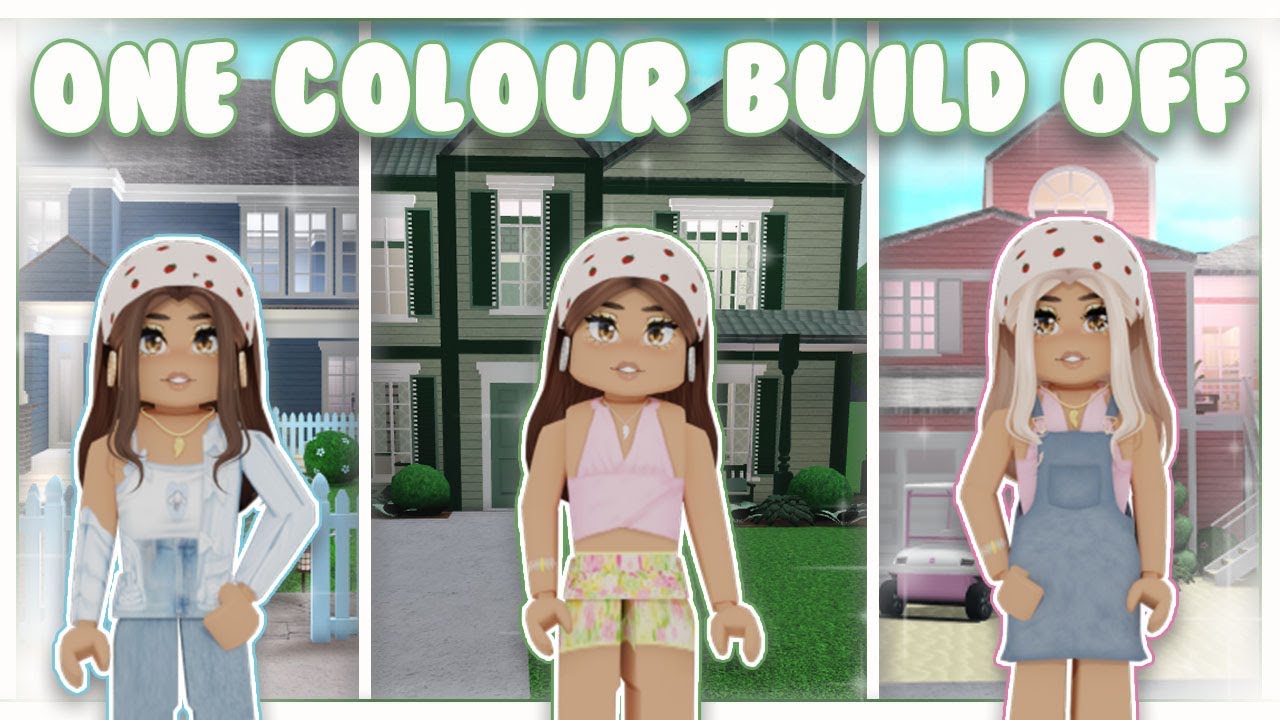 Bloxburg | One Colour build Off Challenge with Amberry and Phoeberry ...