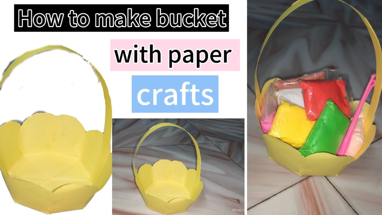 DIY bucket with paper || paper crafts || bucket making || crafts || # ...