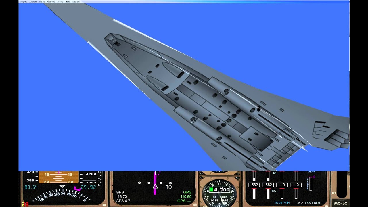 Arkbird in Flight Simulator 10 - YouTube