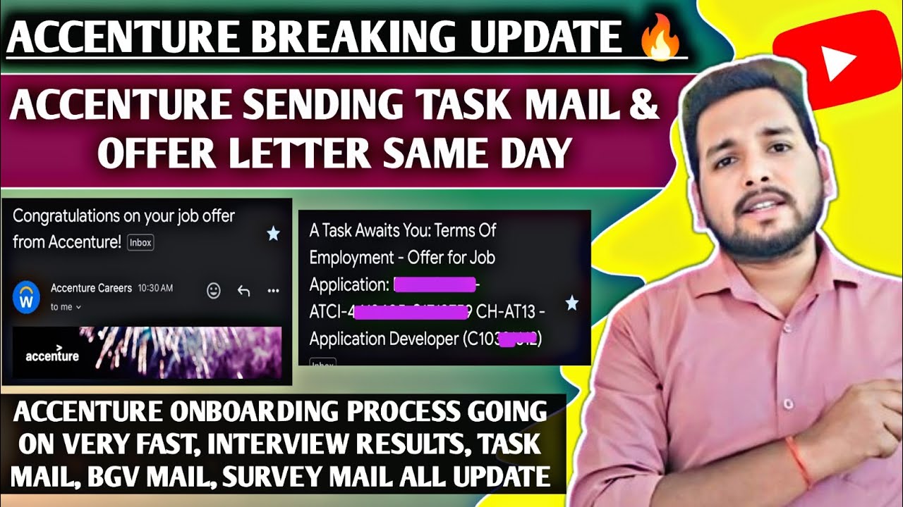 ACCENTURE ONBOARDING BREAKING UPDATE 🔥 | TASK MAIL, OFFER LETTER UPDATE ...