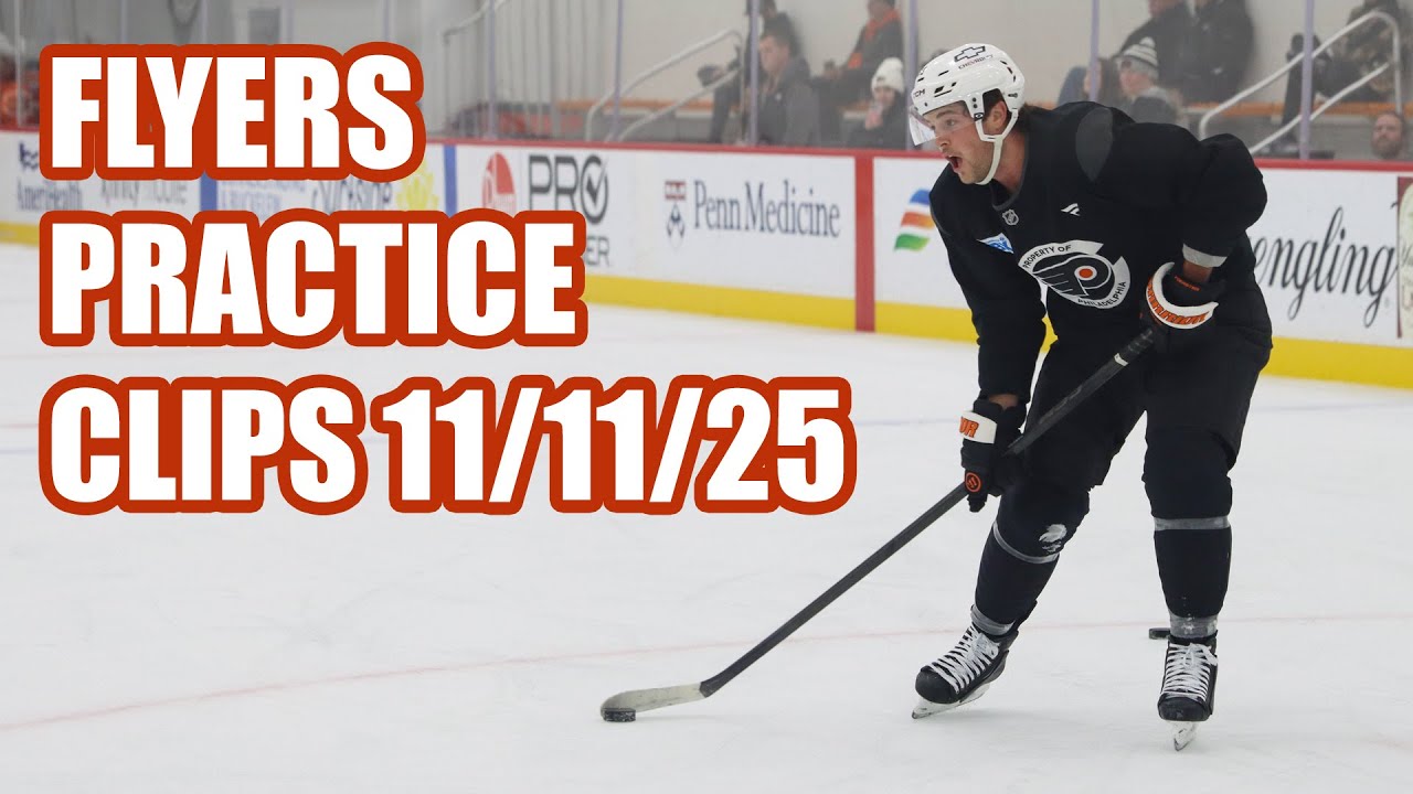 Philadelphia Flyers Practice Clips - 11/11/25 - YouTube
