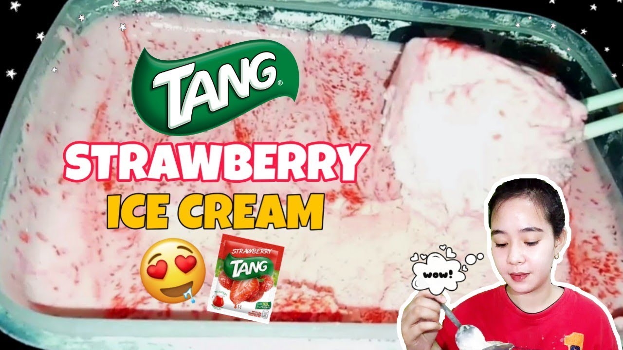 Tang Strawberry Ice Cream | ONLY 2 INGREDIENTS | How to make homemade ...