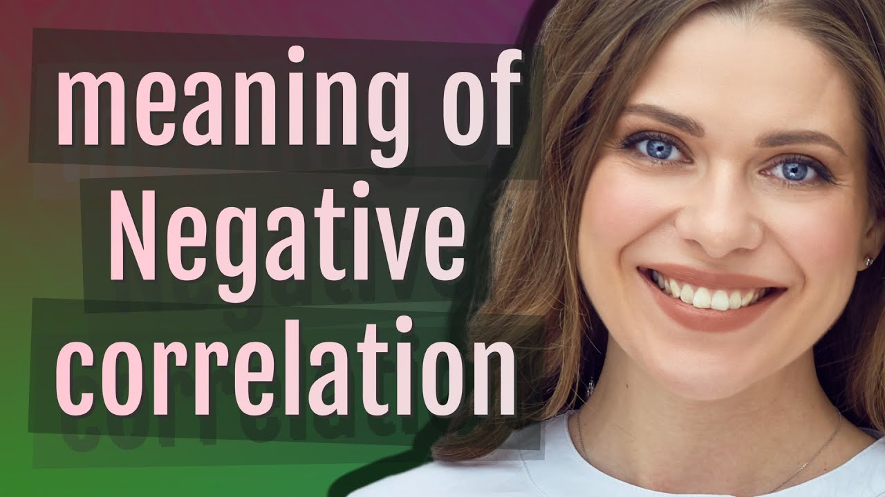 Negative correlation | meaning of Negative correlation - YouTube