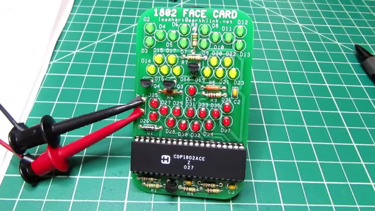 1802 "Face Card" - An 1802 Microprocessor Kit - YouTube
