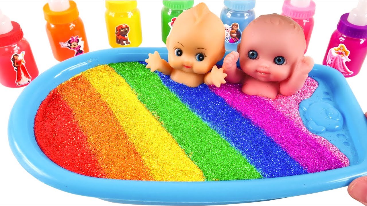 Beautiful Rainbow Slime Activity for Kids || we make this colorful and ...