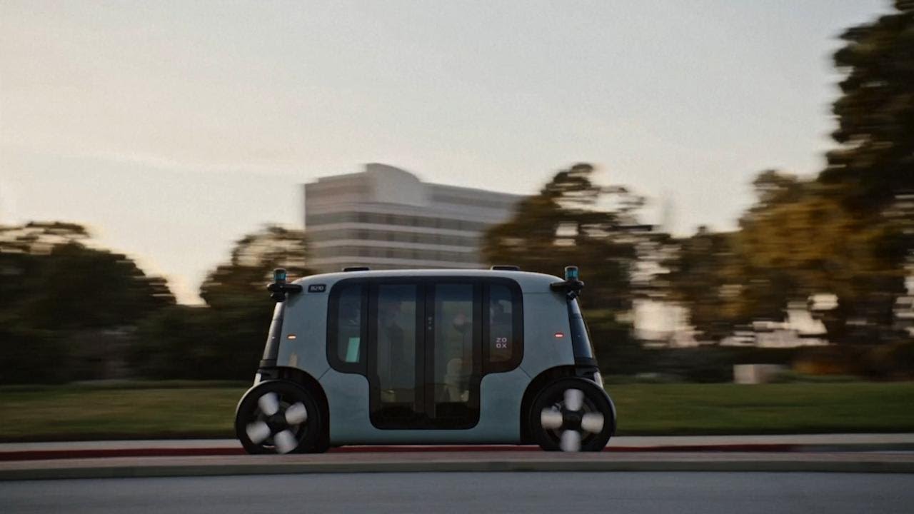 Il taxi a guida autonoma di Amazon porterà i dipendenti al lavoro - YouTube