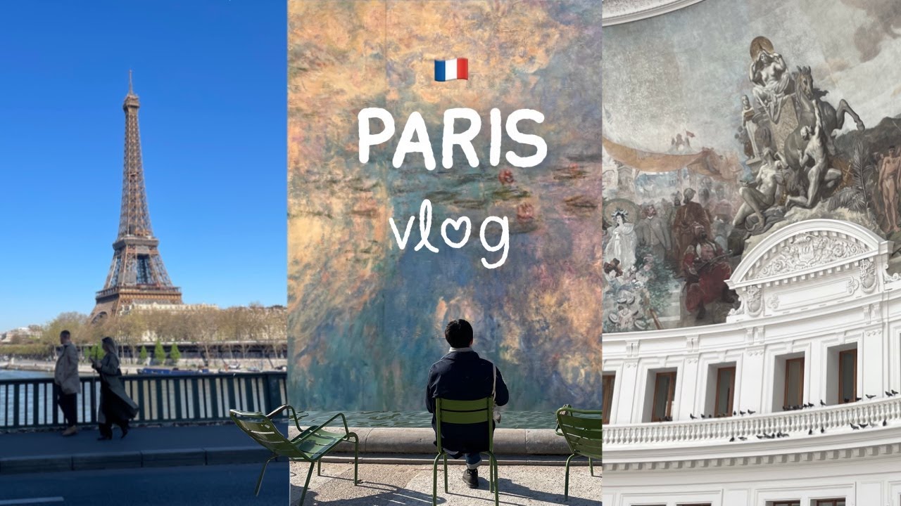 파리 여행 브이로그 🇫🇷 4월 파리 근교여행 모네의 집 미술관박물관 여기저기 우동먹고 순대국밥먹고 스테이크먹고 밀푀유도 먹는