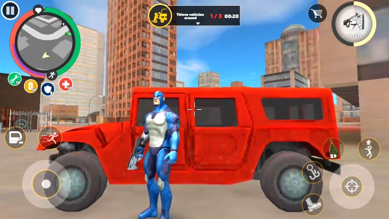 Rope hero vice town game | Rope hero ghost fighting and mutant police ...