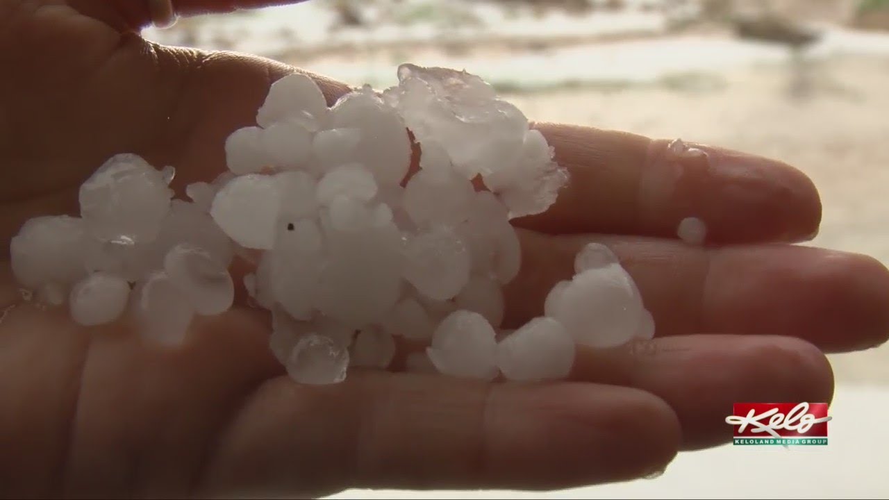 Custer sees major hail and rain thunderstorm - YouTube