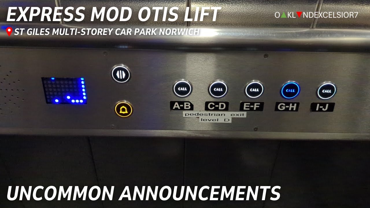 Unique Express Mod OTIS Lift at St Giles Multi-Storey Car Park, Norwich ...