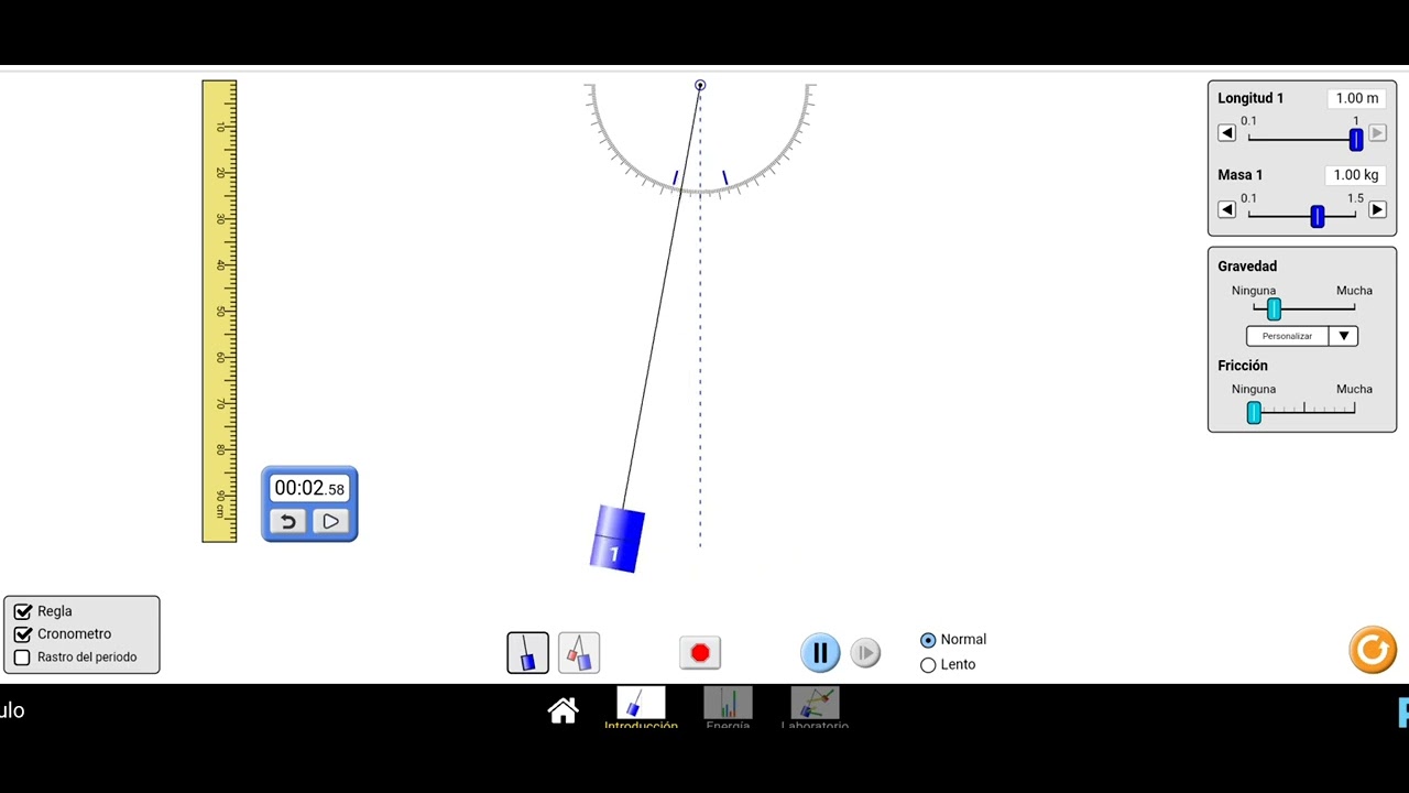 El péndulo simple. Relación entre período, ángulo, longitud, masa y ...