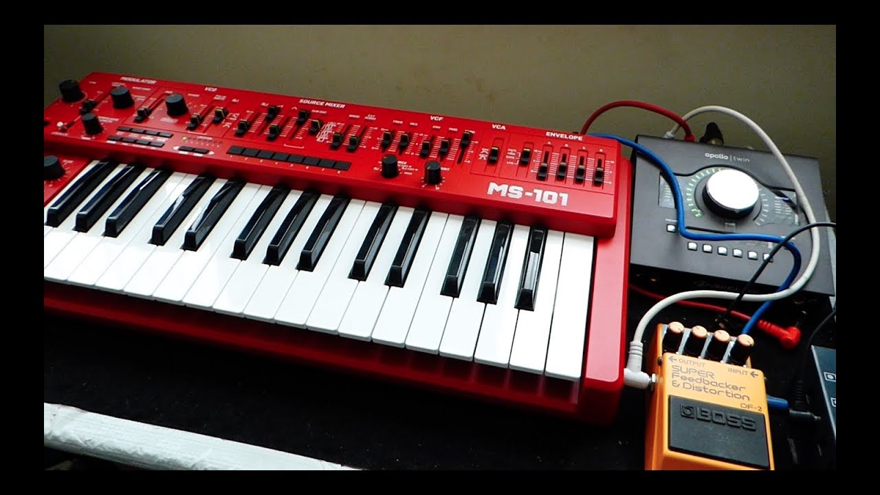Behringer MS1 & Boss DF2 Super Feedbacker & Distortion - YouTube
