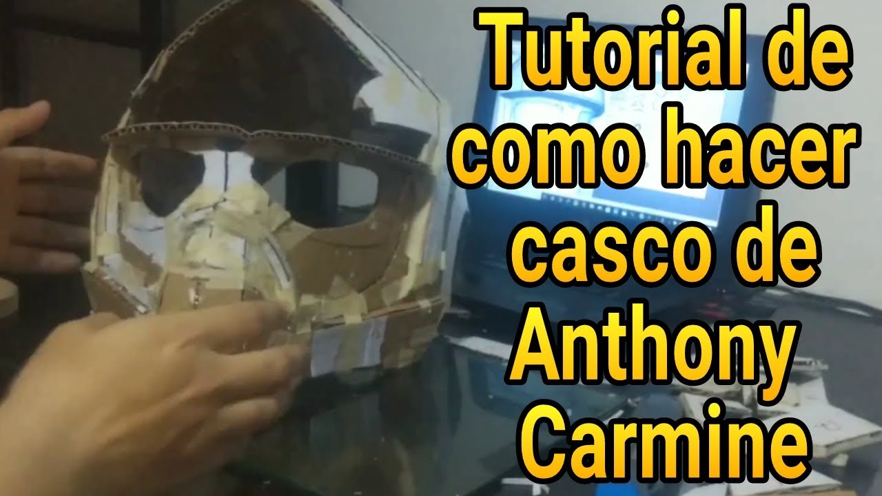 Tutorial: COMO HACER EL CASCO DE ANTHONY CARMINE - YouTube