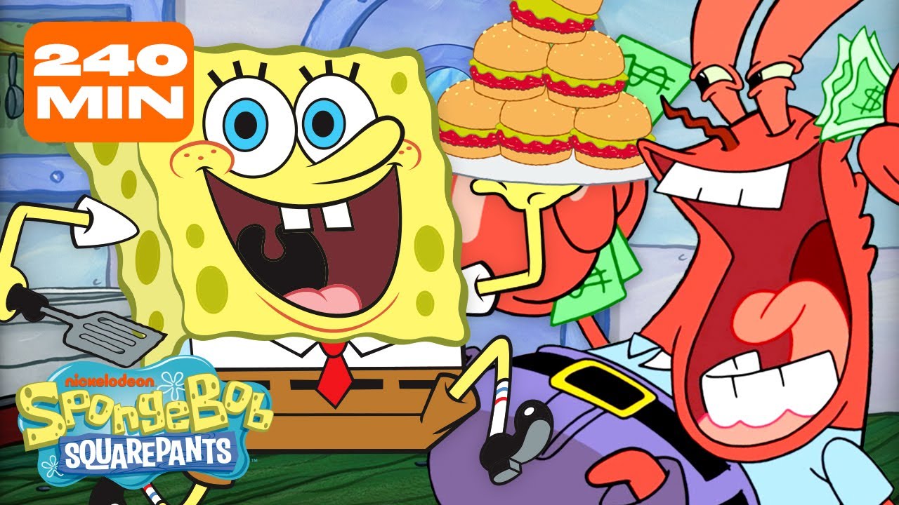 4 HOURS Inside the Krusty Krab 🍔 | SpongeBob - YouTube