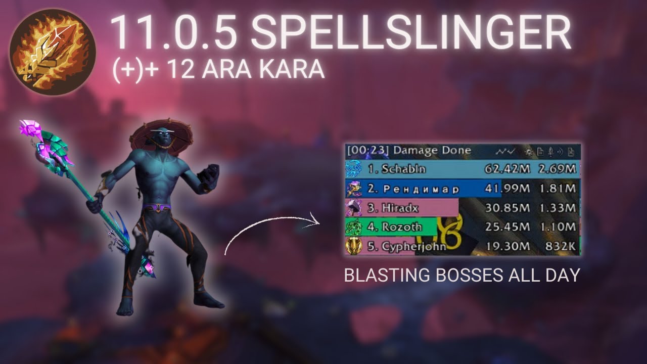 Blasting Bosses all day! Spellslinger Ara Kara Gameplay | (+)+ Ara Kara | TWW S1 Arcane Mage 11. ...