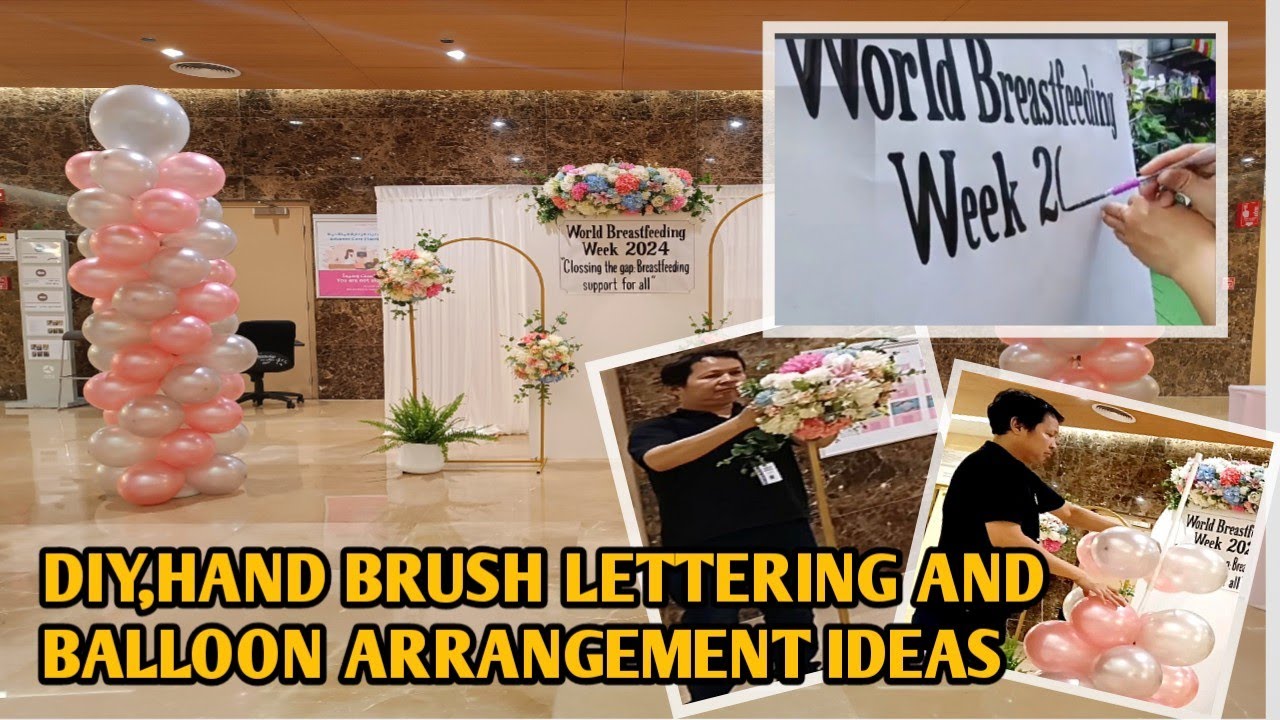 HOW TO HAND LETTERING USING BRUSH / DIY HAND LETTERING USING PAINT # ...