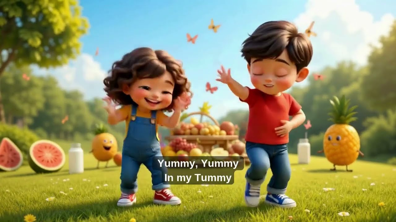 Yummy in My Tummy Song 😋 | Happy Eating & Dancing! | Amor Rhymes - YouTube