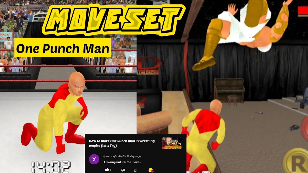 One punch man Moveset in Wrestling Empire / tips and tricks - YouTube