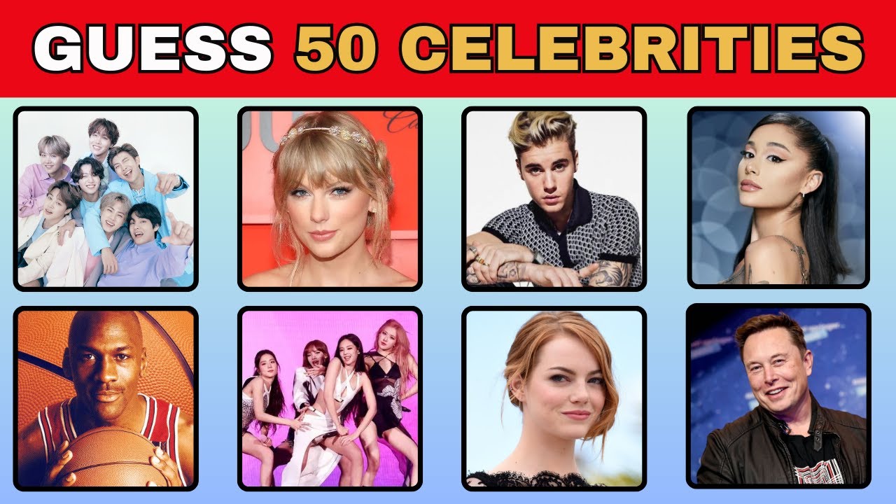 Guess the CELEBRITY in 3 seconds | 50 most famous people in the world ...