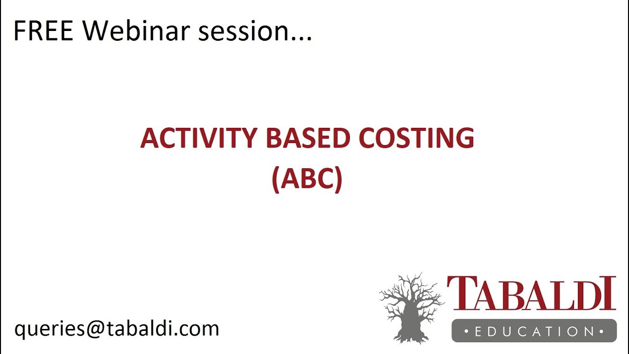 Activity-Based Costing (ABC) - The Super Basics - YouTube