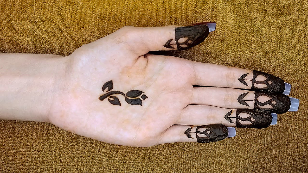 Elegant Tulip Henna Design Tutorial - YouTube