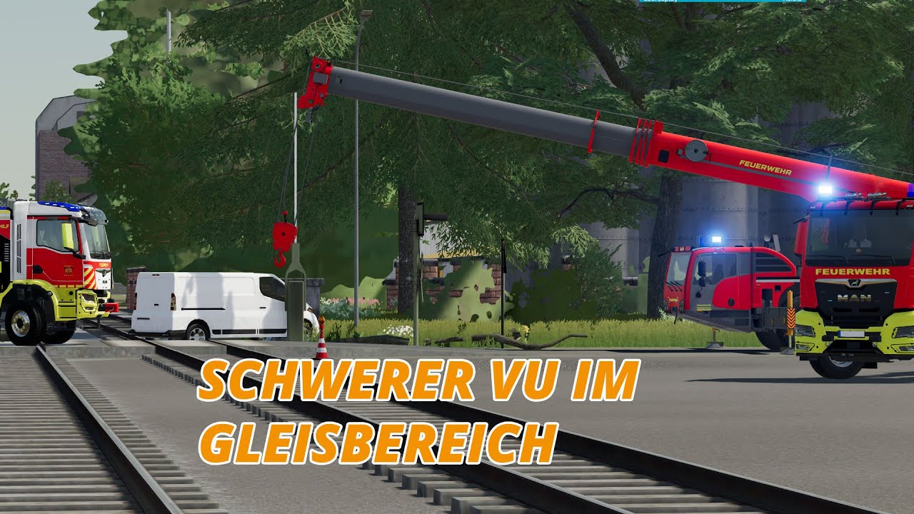 LS22 Feuerwehr Schwerer VU im Gleisbereich Video - YouTube